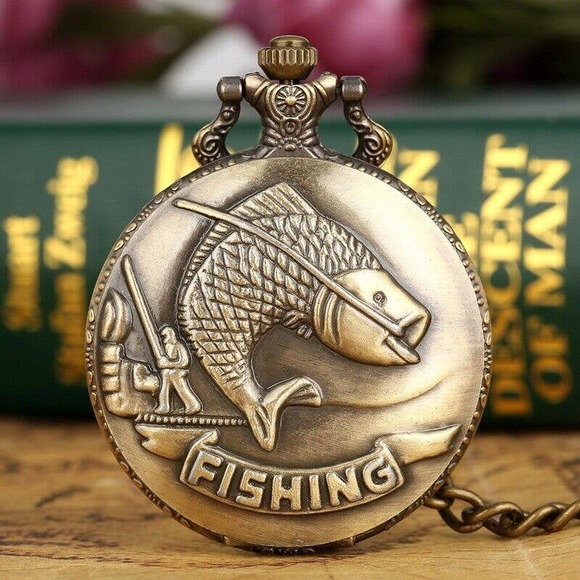 Accessories | Fishing Pocket Watch New Gift For Fisherman Angler Fish ...